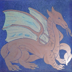 Jonathon Chiswell Jones | Large Dragon Tile - Blue and Red | The ...